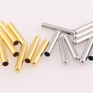 20PCS Metal End Tips,cord End Buckle Craft Cord Locks Gold&silver Cord ...