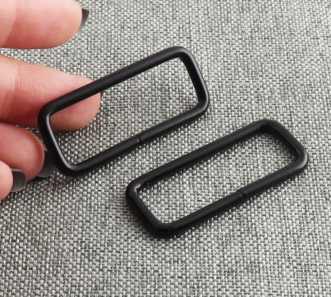 Metal Black Rectangle Buckle 1.5" Inside Dimension for Bag Purse Strap ...