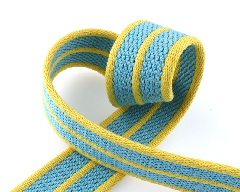Webbing Stripe Blue Strap Webbing Cotton Webbing Fabric Belt 1 - Etsy