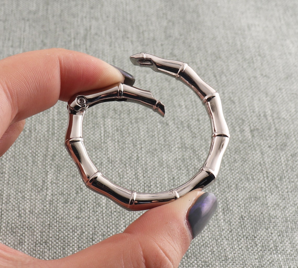 Spring Clasp Bamboo Spring Ring Alloy Silver Snap Clips 1 Inch - Etsy
