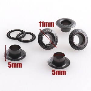 Eyelets WITH LETTERS Gunmetal Grommets 5mm Inner Eyelets With Washers ...