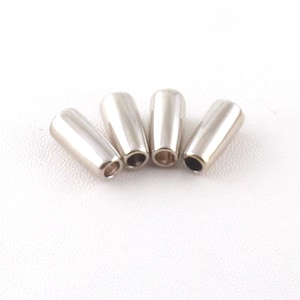 Metal Cord Grip Cap Toggle Silver 3mm Strap Adjusters Cord Stopper ...