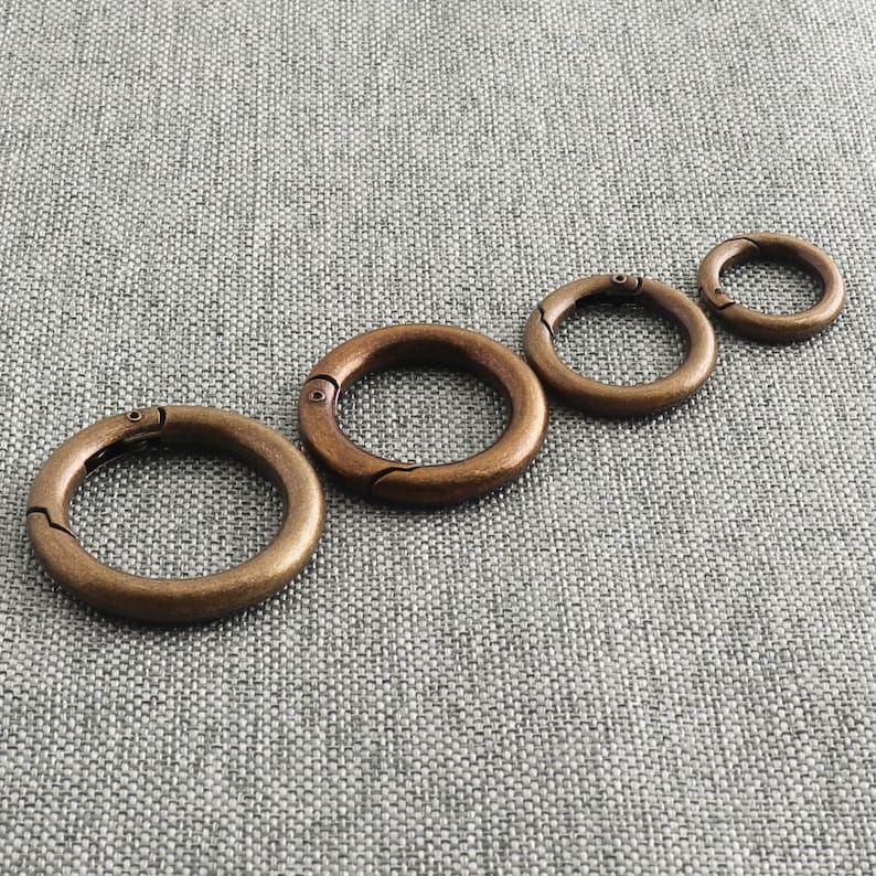 Antique Bronze Spring Ring 13/17/21/25mm Purse Strap Clasp Ring Snap ...