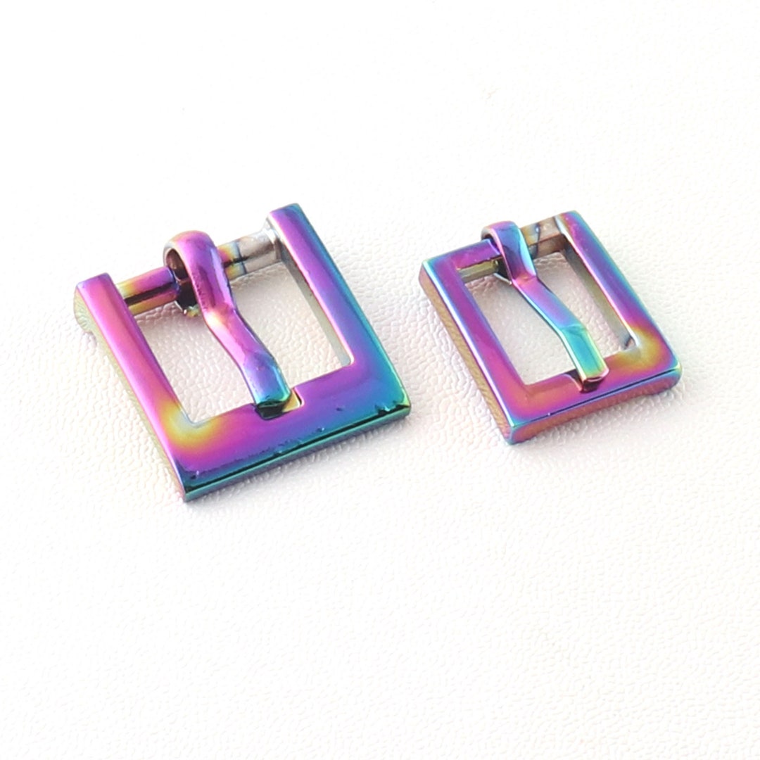 Metal Roller Buckles Small Belt Buckle Rainbow Hardware10/14mm Mini Pin ...
