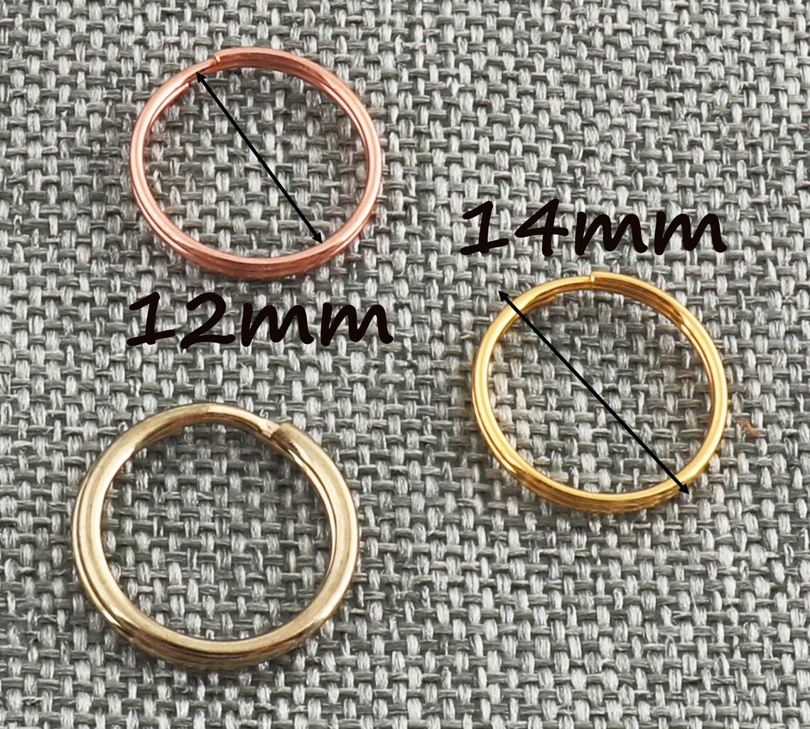Split Ring Rose Gold/gold/light Gold 14mm Jump Ring Bulk Jump Ring ...