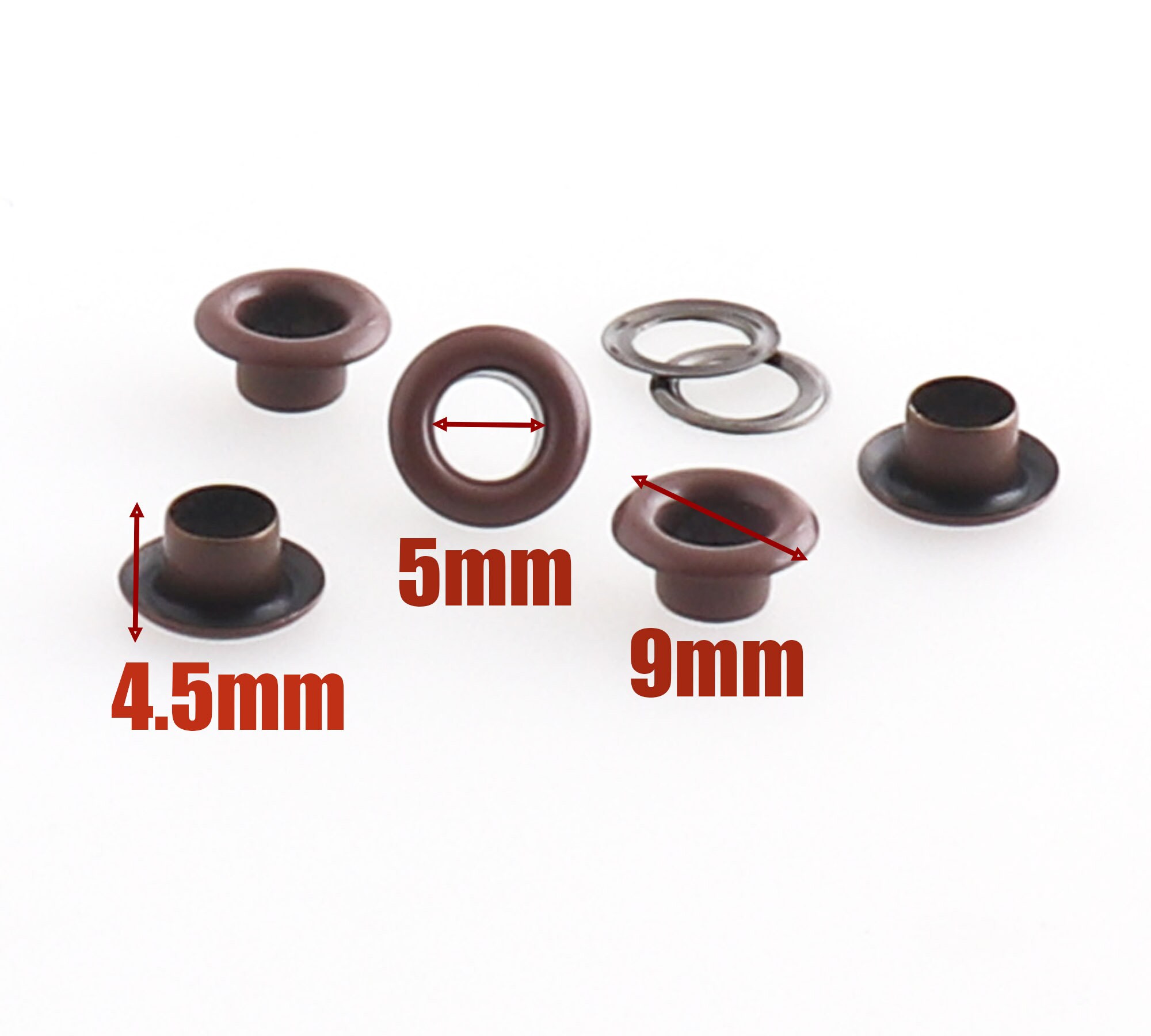 Grommets Metal Eyelets 5mm Inner With Washer Coffee Color Antique Brass ...