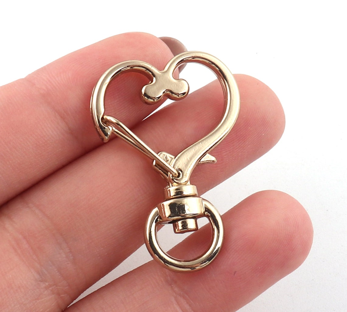 Swivel Clasp CHOOSE YOUR COLOR 3/8 Heart Key Chain Charm | Etsy