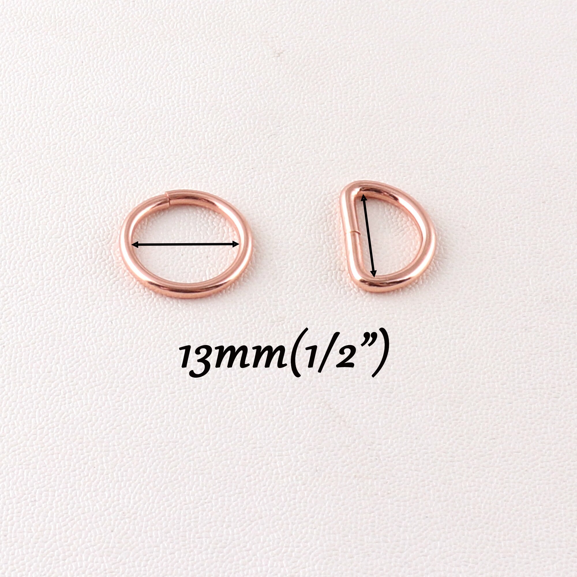 Rose gold O Ring D Ring 1/2 Zoll nicht geschweißt Metall Jump | Etsy