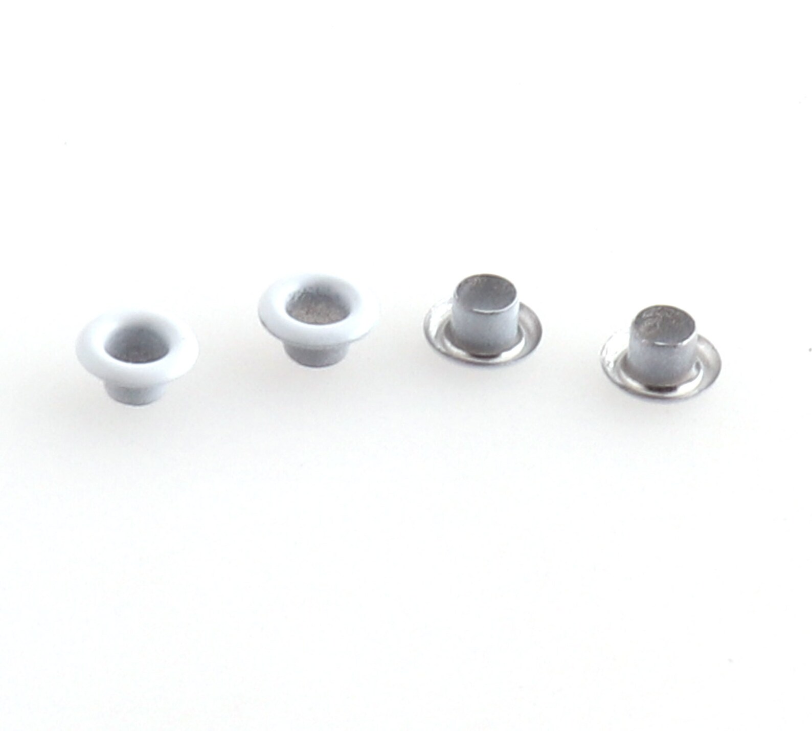 Metal Round Eyelets Small Grommets 4mm Inner White Eyelets for Tag ...