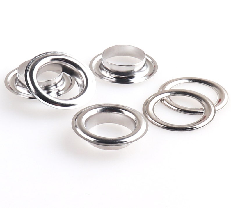 Eyelet With Washer 18mm Large Eyelets Silver/gunmetal Kit - Etsy