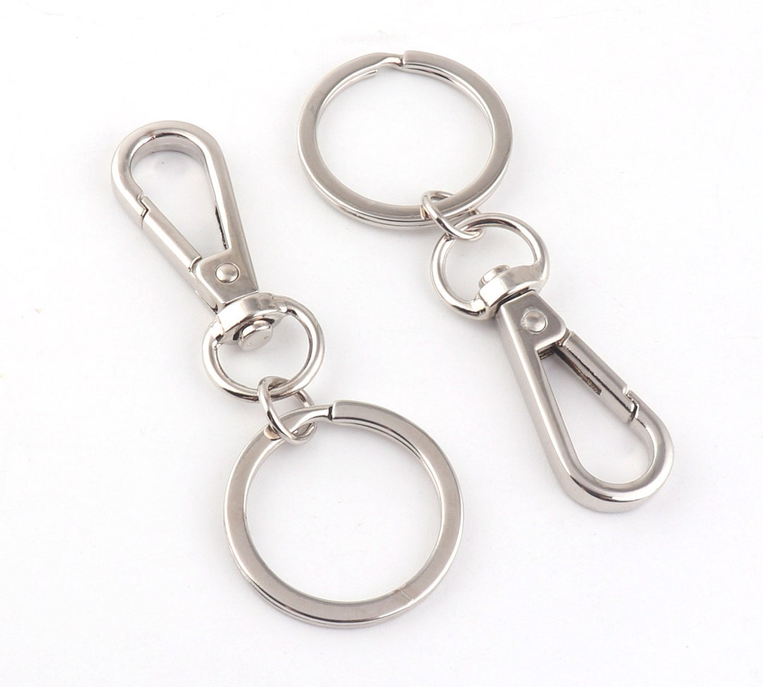 Silver Key Chain With Lobster Clasp Swivel Clasp 80mm Bulk Key Ring Key ...