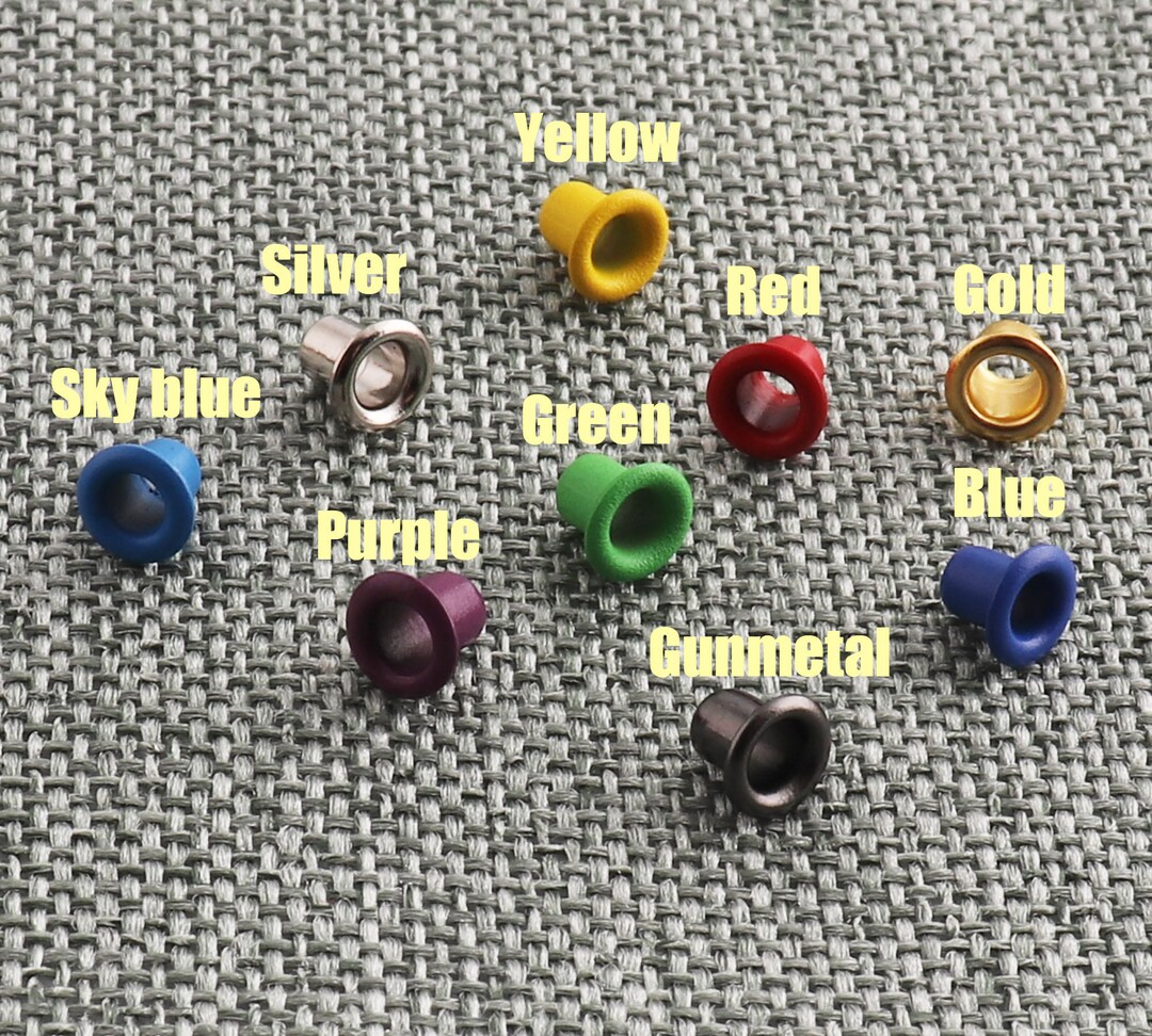 Colorful Grommets 2mm Eyelets 100pcs CHOOSE YOUR COLOR Small Grommets ...
