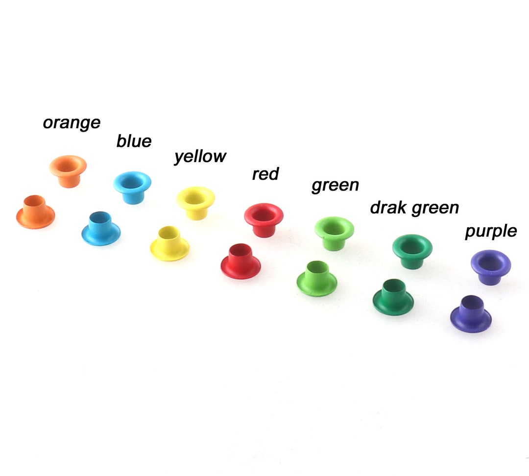 Grommet 4mm Metal Eyelets Small Rivets Colorful Eyelets & Washer Punch ...
