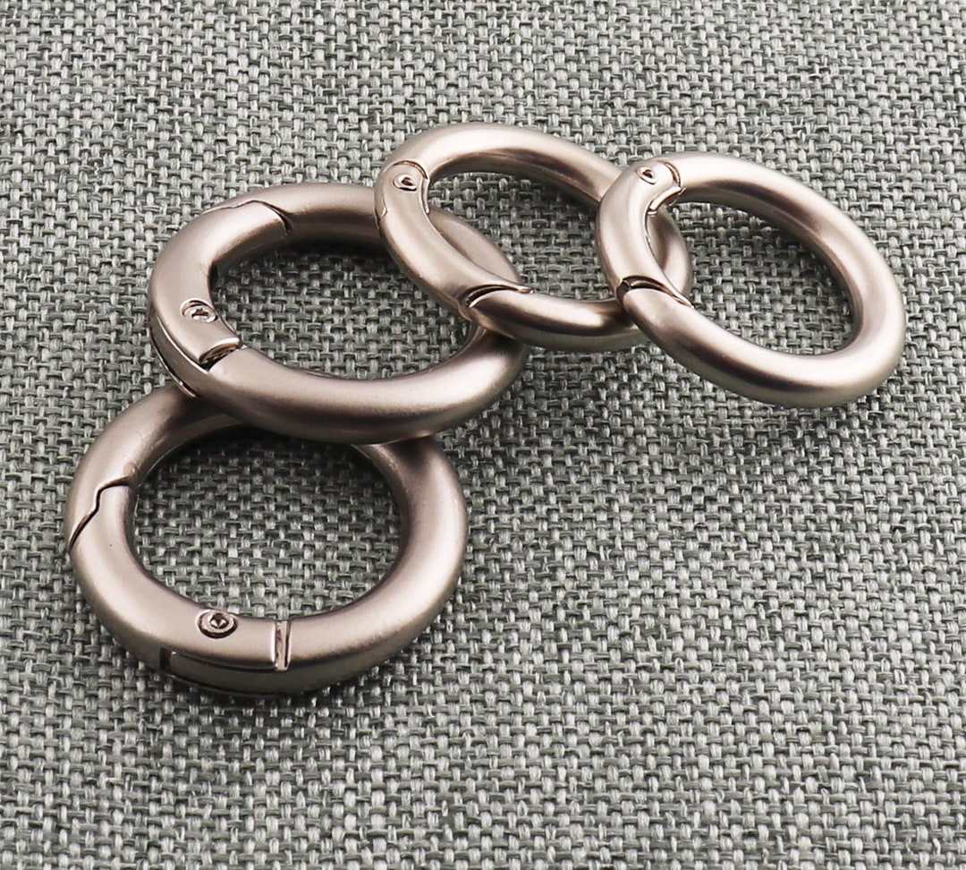 Spring Ring Round Metal Spring Gate Ring Matte Silver 17/19mm Spring ...