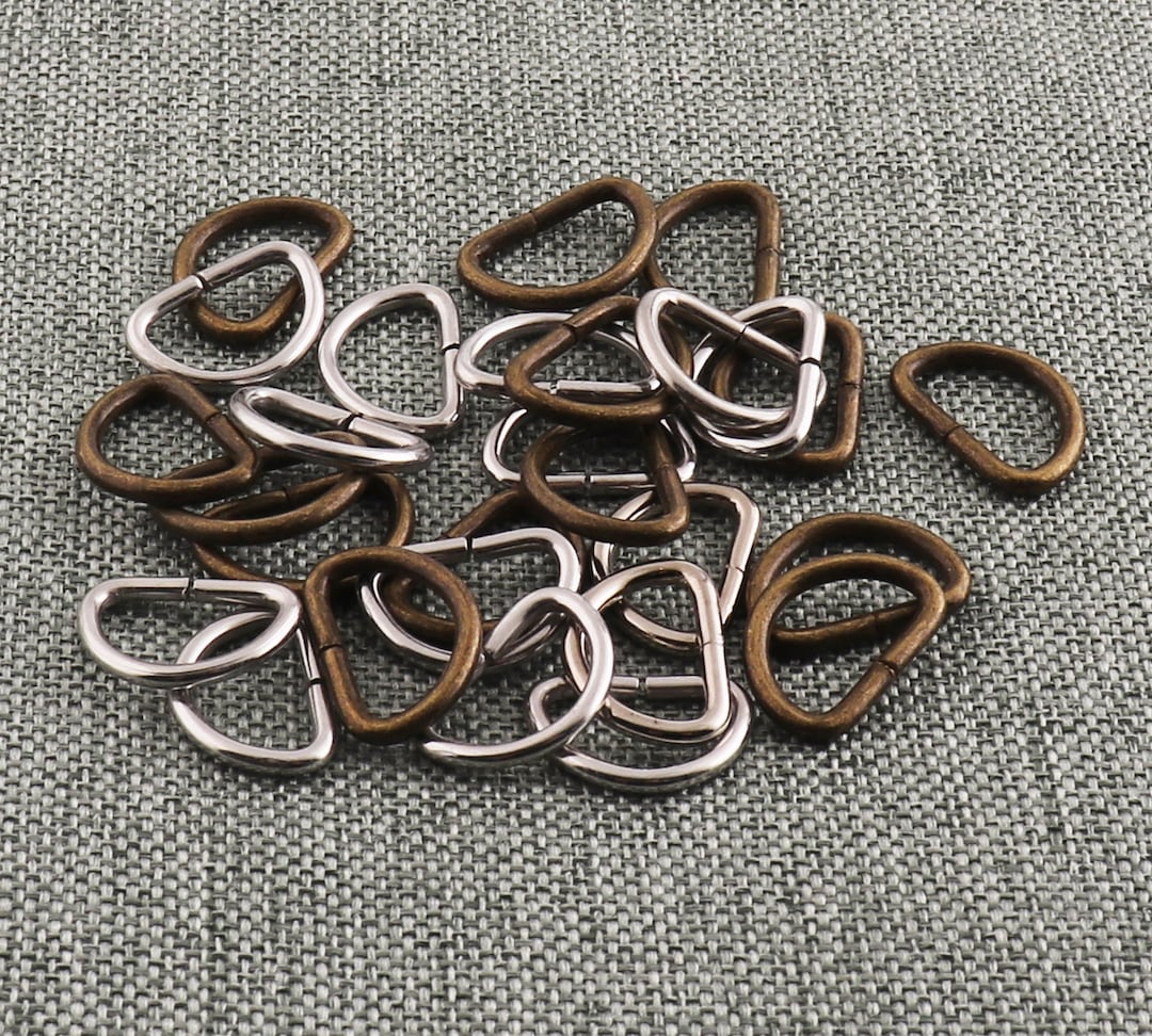 Small D Ring Metal D Ring Bronze Heavy Duty 1/2 Inch Nickel Plated D ...
