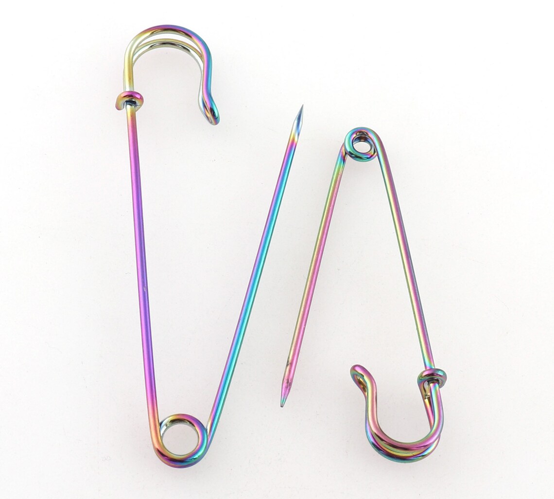 Rainbow Safety Pins Large Sewing Pins for Knitting and Crochet | Etsy