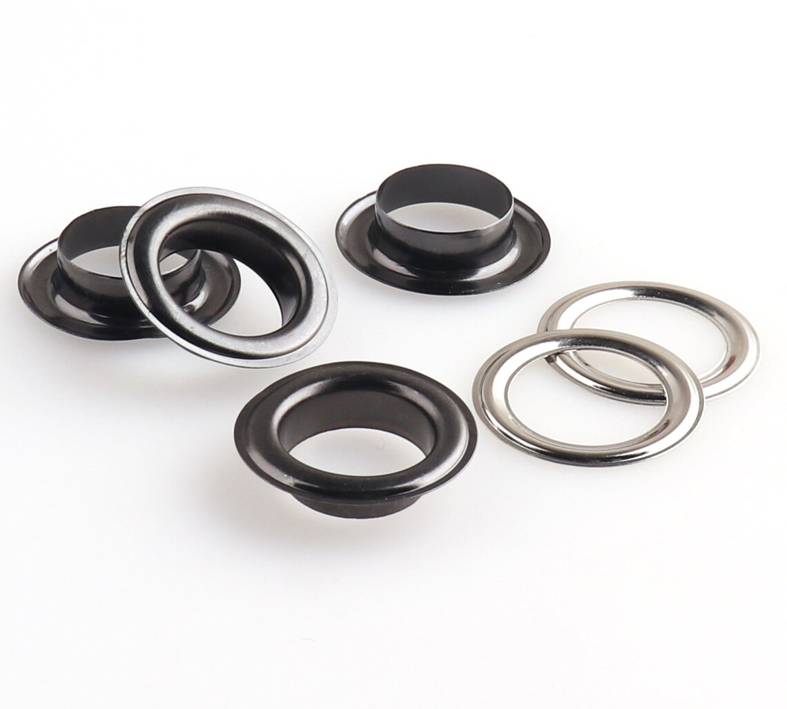 Eyelet With Washer 18mm Large Eyelets Silver/gunmetal Kit - Etsy