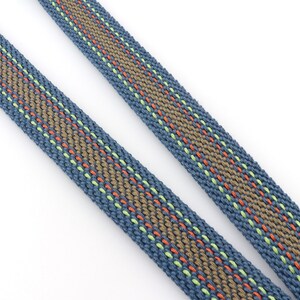 Blue Cotton Stripe Webbing,1"soft Webbing Woven Webbing,for Bag Straps ...