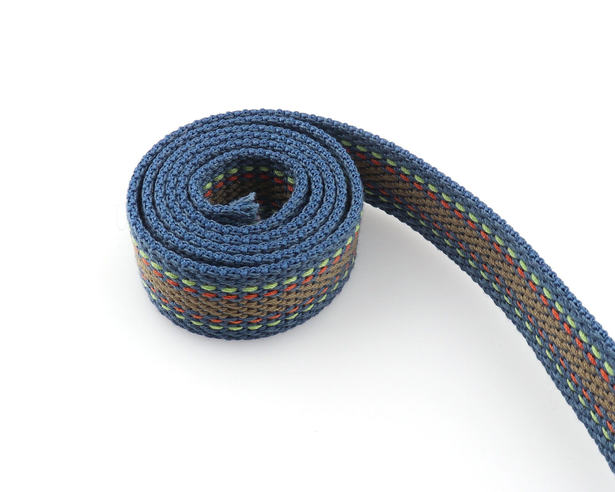 Blue Cotton Stripe Webbing1soft Webbing Woven - Etsy