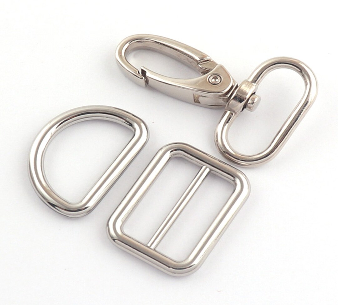 Swivel Clasp With D Ring/buckle Set Silver 1''(25mm) Alloy Lobster ...