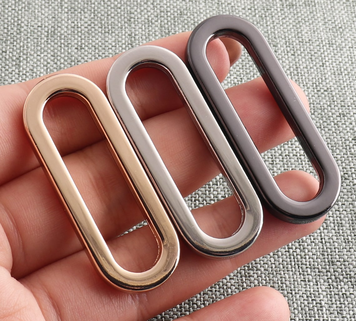 Oval O Rings Flat O Loop 1 1/2 Silver/gold/gunmetal - Etsy
