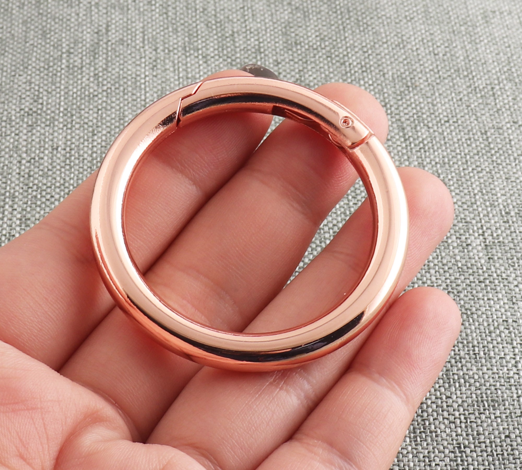 Rose Gold Spring Clasp 1.5" Round Spring Snap Clip Hook DIY Accessories ...