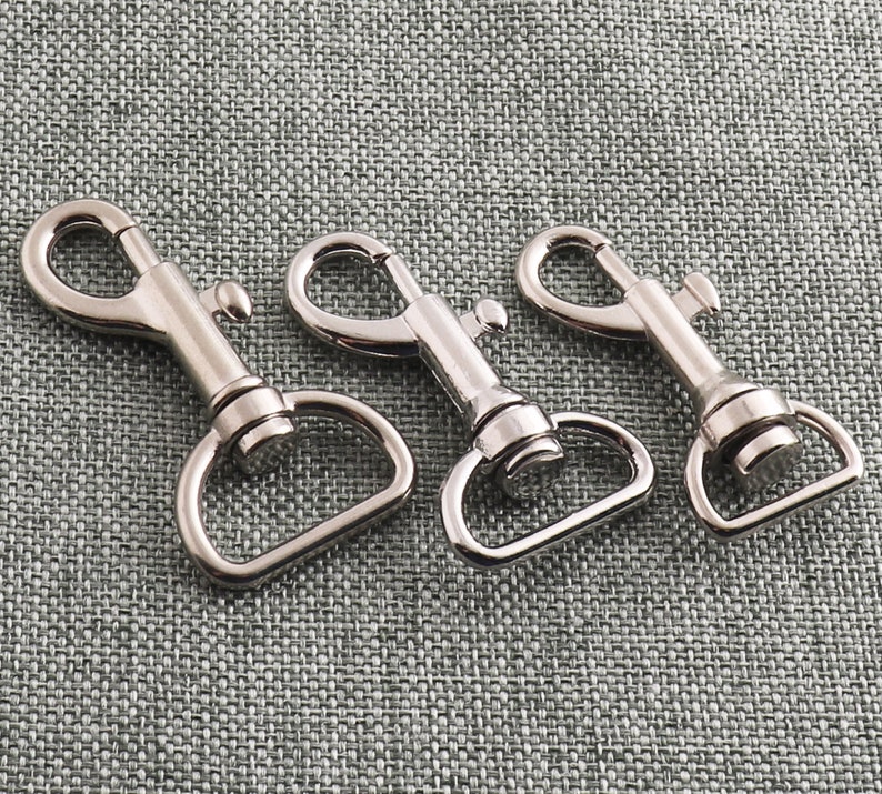 Swivel Clasp Silver Tone 14/19mm Snap Bolt Lobster Clasp Metal | Etsy