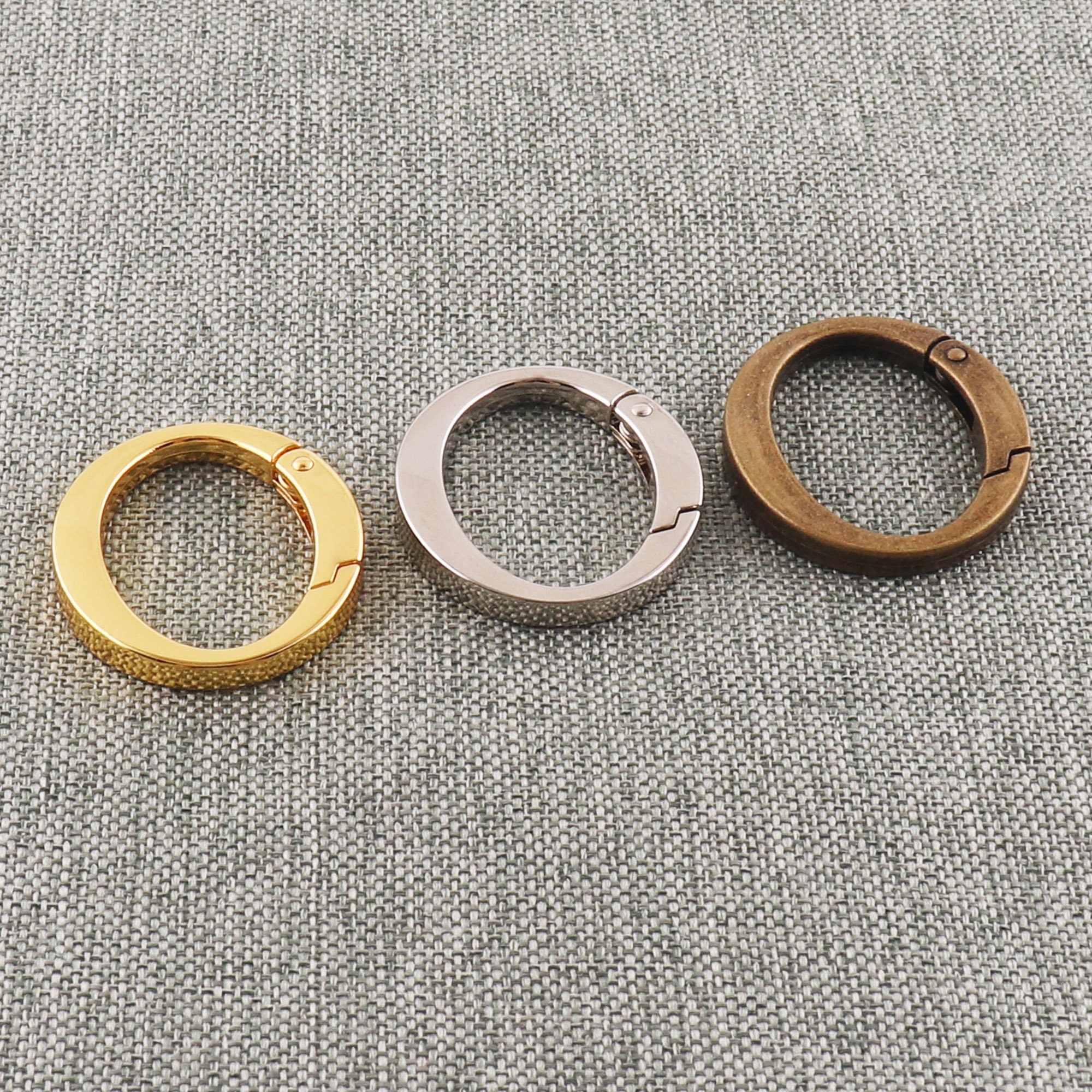 Round Carabiner Metal Spring Key Ring 30mm Oval Spring Snap - Etsy