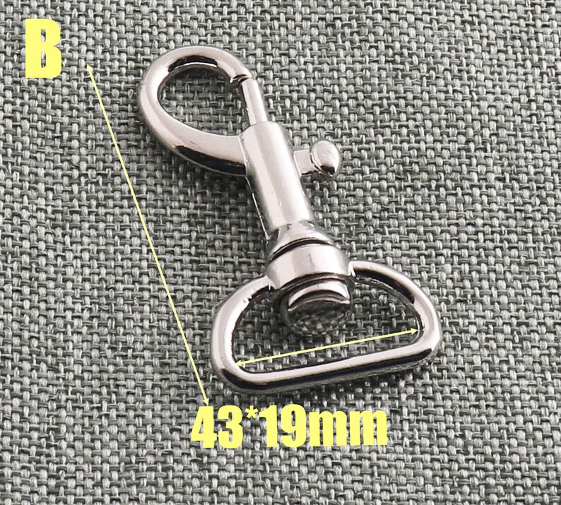 Swivel Clasp Silver Tone 14/19mm Snap Bolt Lobster Clasp Metal | Etsy