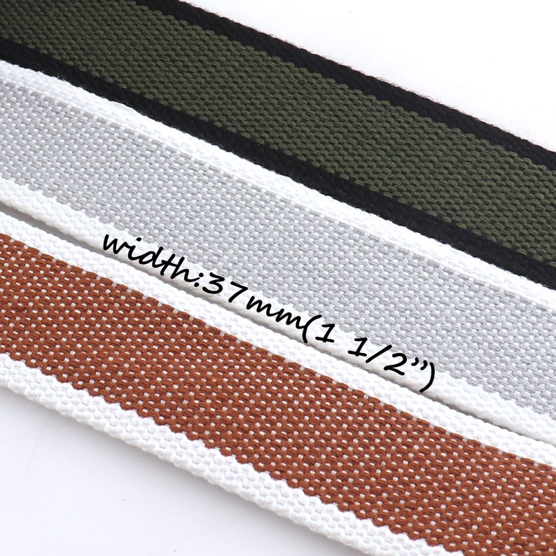 Jacquard Webbing Strong Stripey Webbing 1 1/2 Inch Woven Ribbon Cotton ...