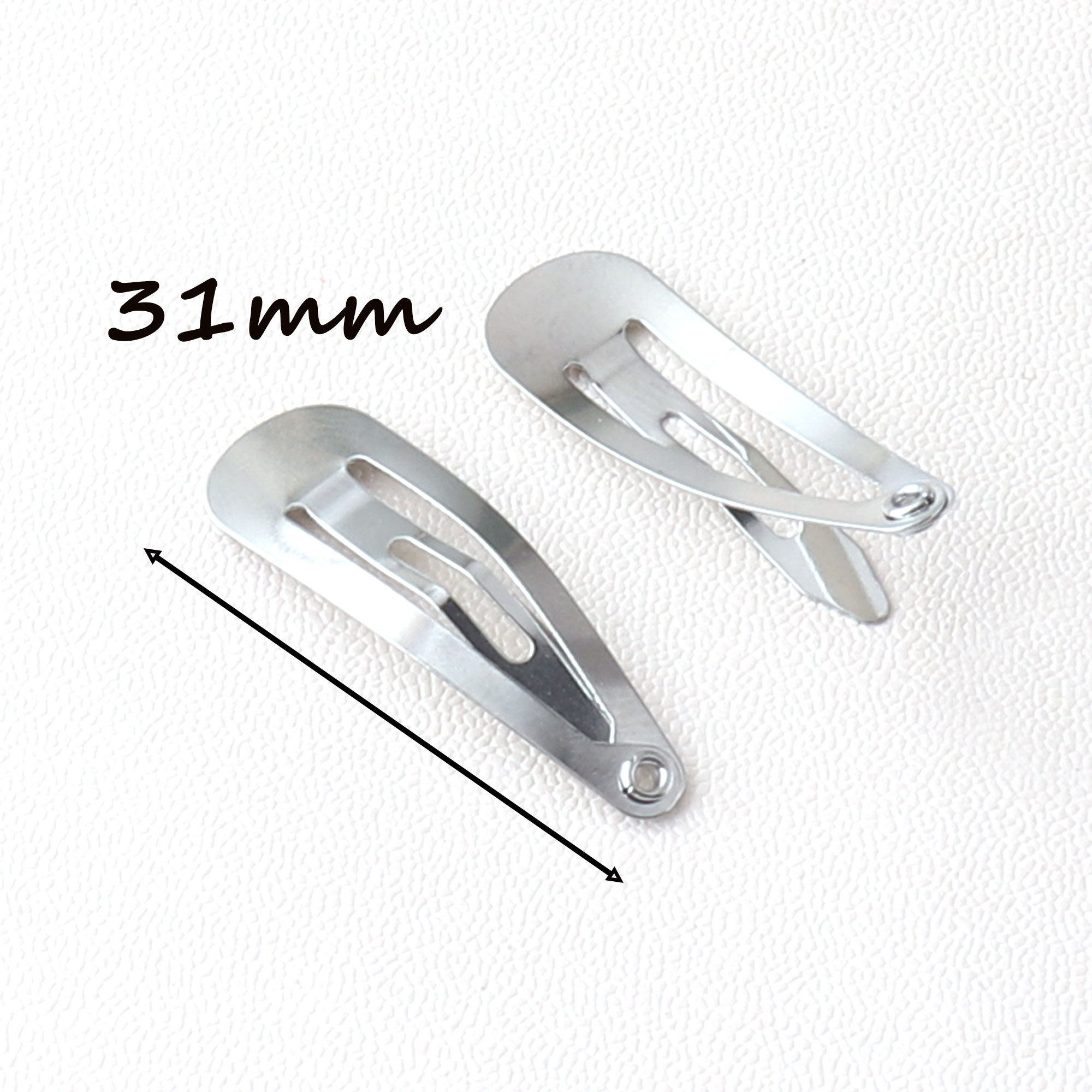 Snap Clips Silver Snap Hair Clips Mini Tear Drop Clips - Etsy UK