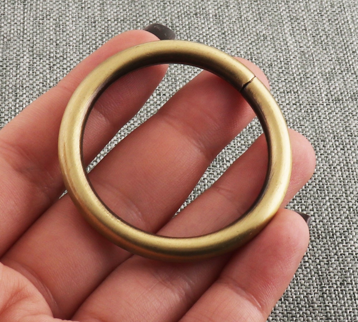 4pcs Antique Brass Thick Webbing Metal Buckle Loop 1 1/2 Inch Non ...