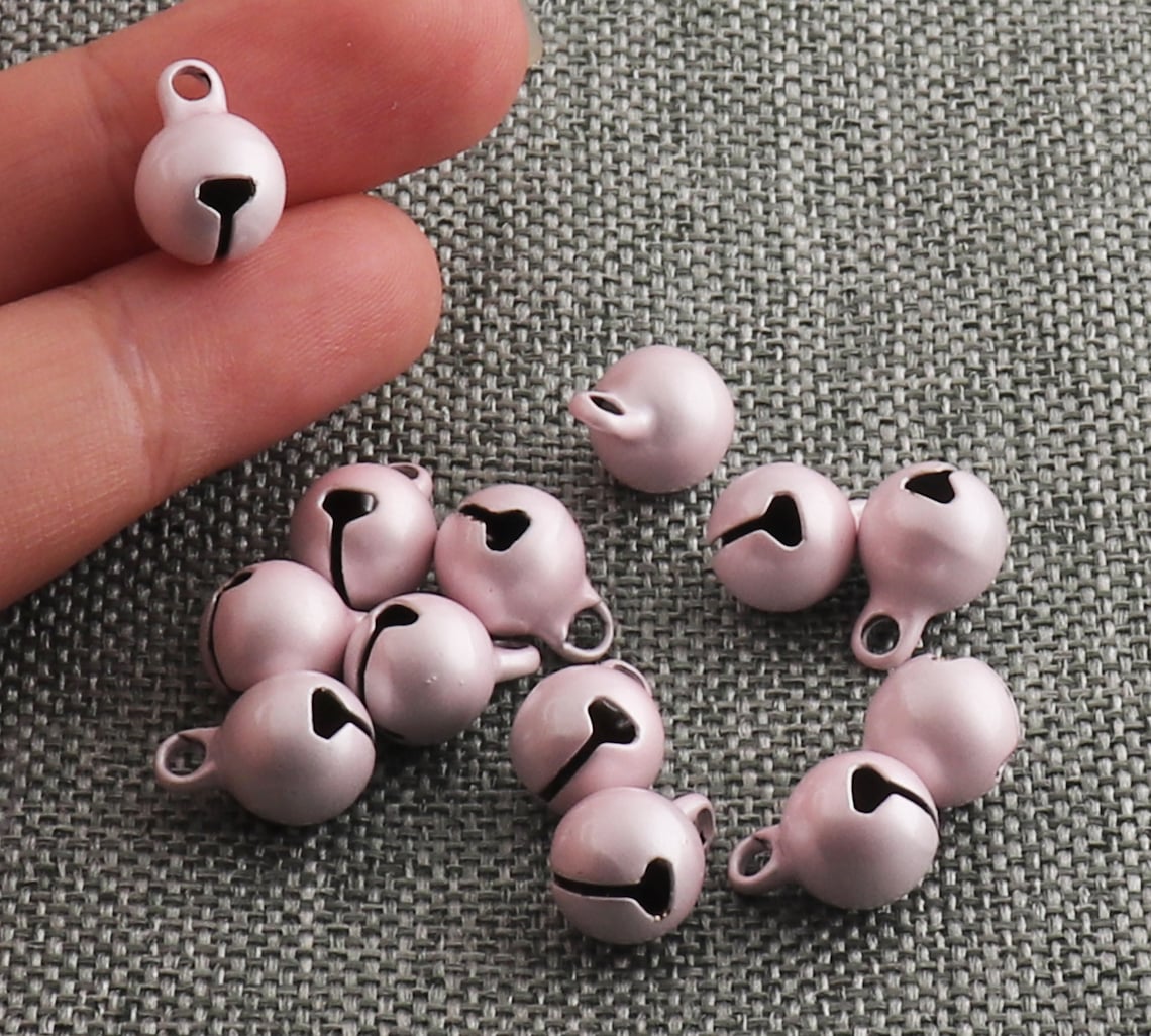 Jingle Bell Small Bells Light Pink Metal Round Bells 8mm Sound | Etsy