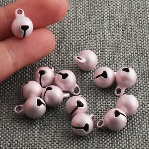 Jingle Bell Small Bells Light Pink Metal Round Bells 8mm Sound Bell ...