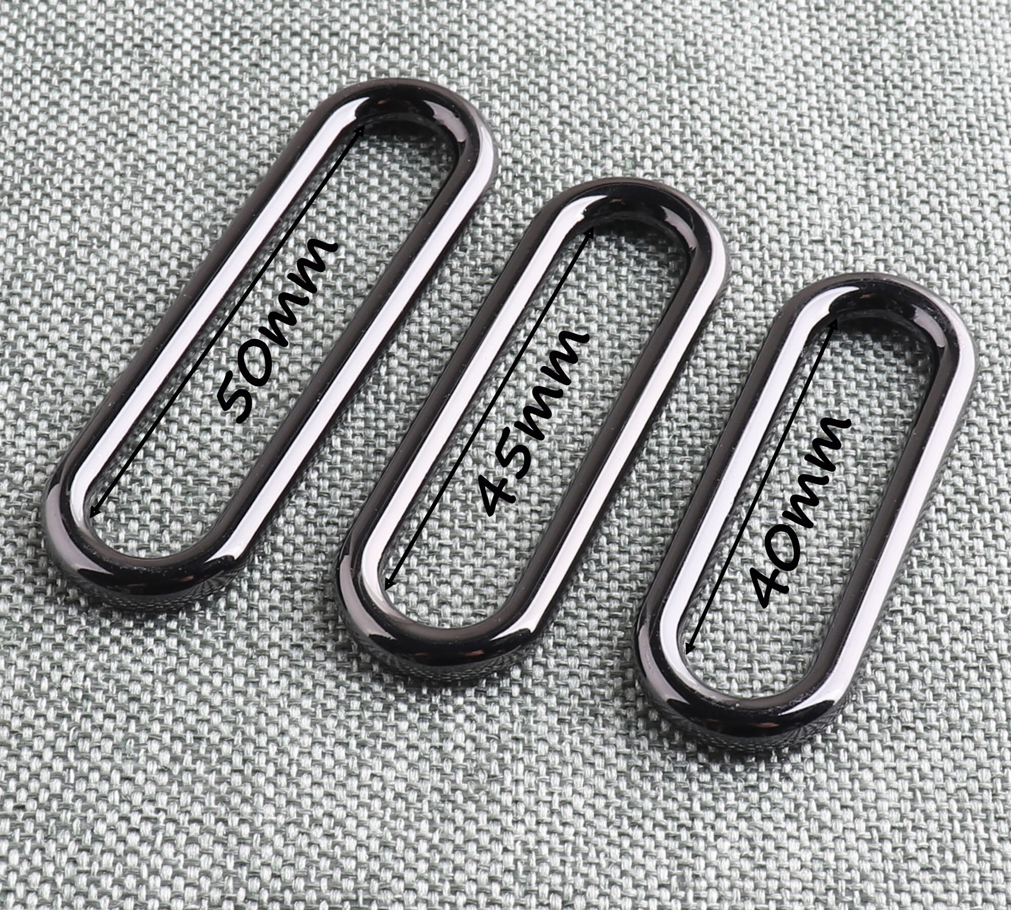 Gunmetal O Ring Oval O Ring Oval Rectangle Rings 2 Inch Slide Buckle ...