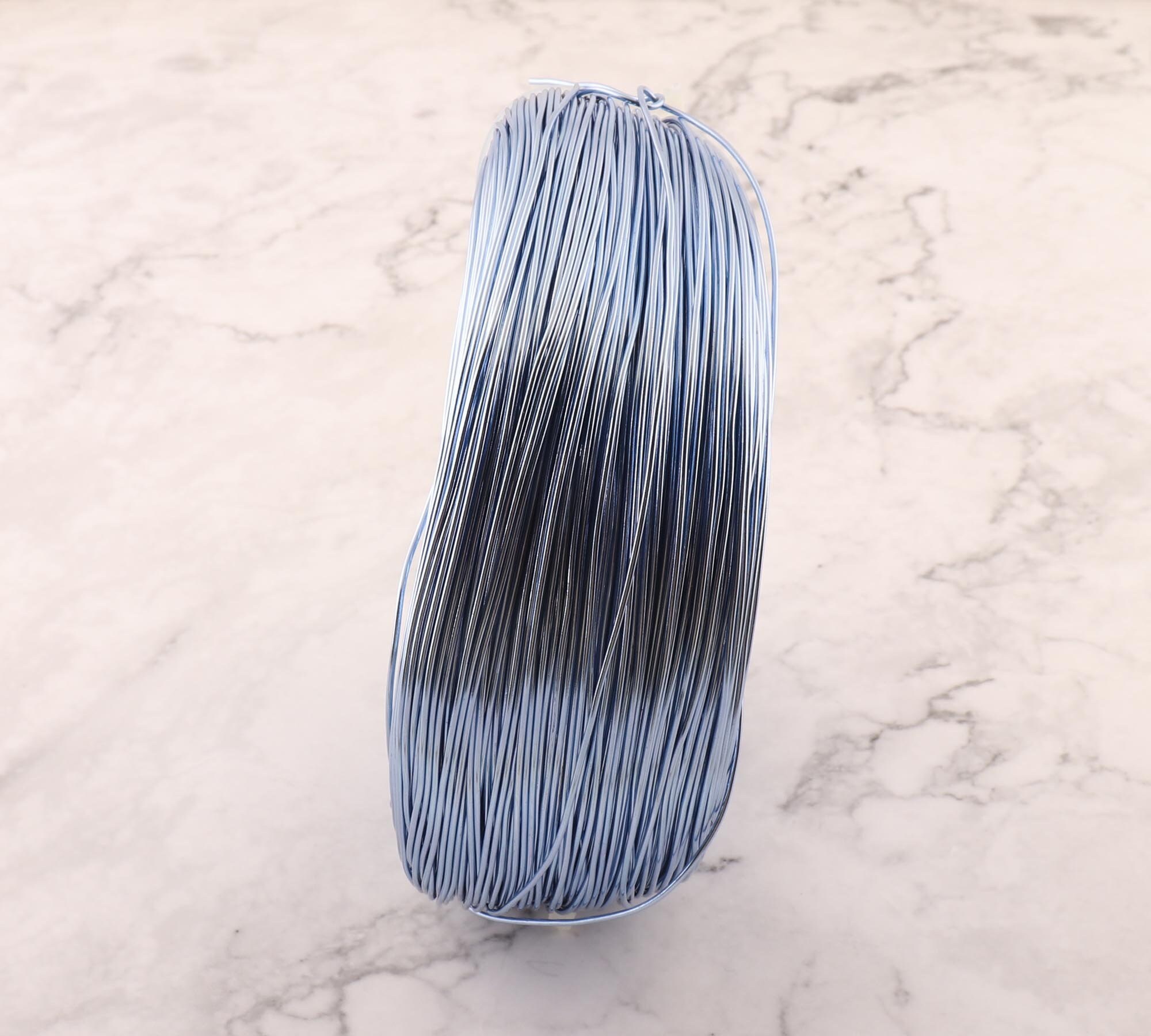 10 Meter aluminum wire 1mm Round fog blue craft line jewelry | Etsy
