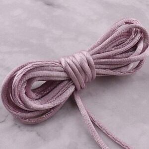 Satin Rope 50 Yards Bugtail Satin Cord Nylon Cord 2MM Purple Silky ...