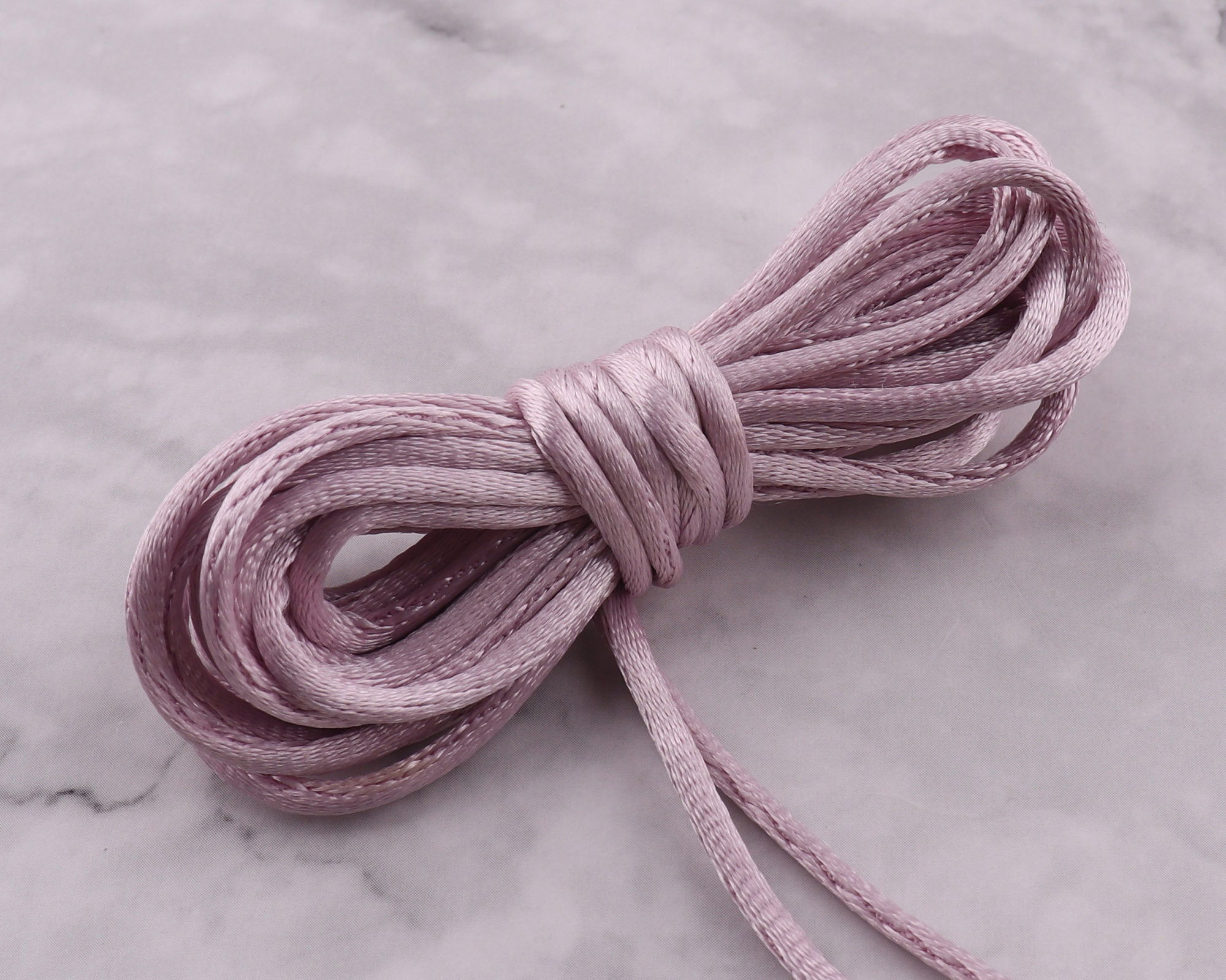 Satin Rope 50 yards Bugtail Satin Cord Nylon cord 2MM Purple | Etsy