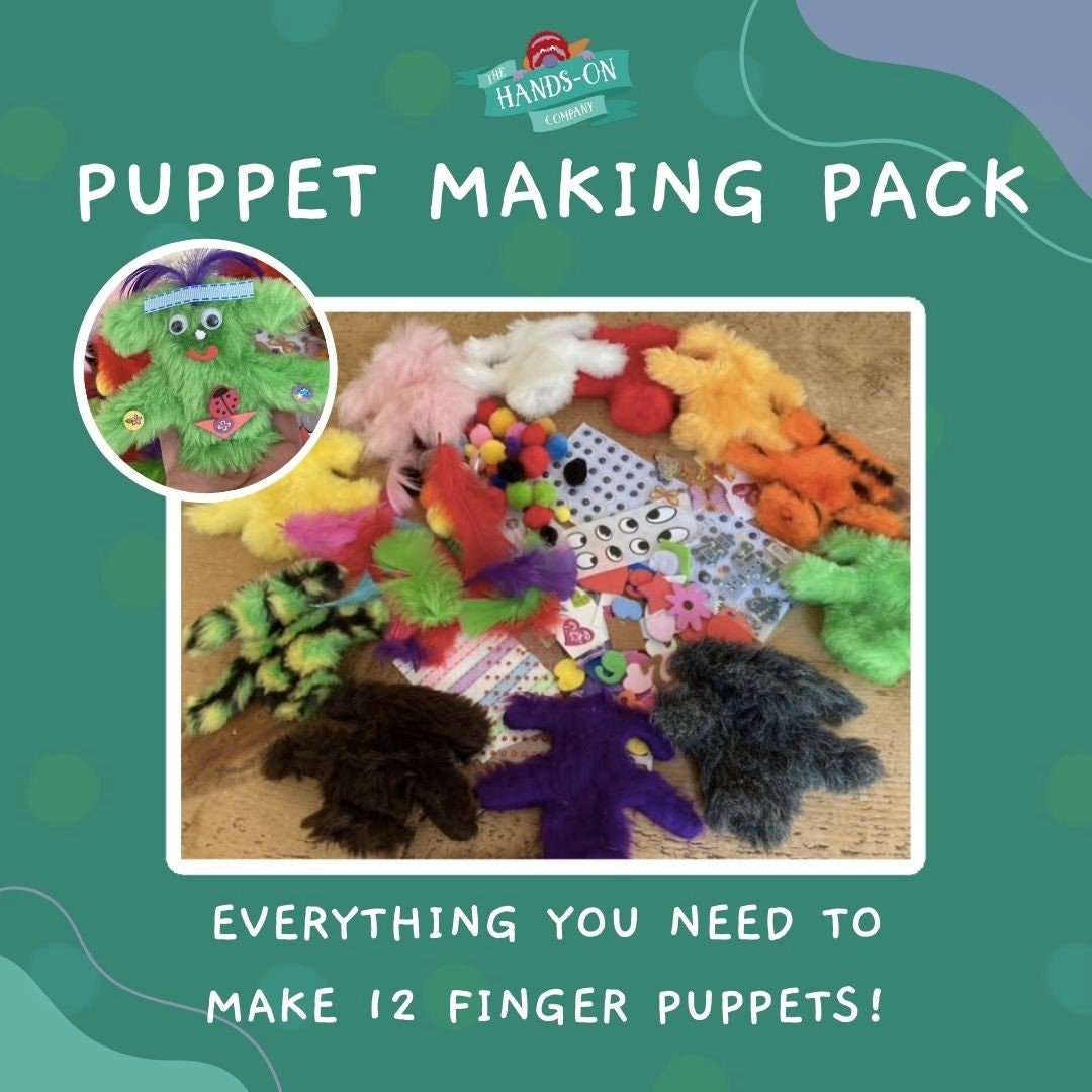 Finger Puppet-making Pack. 12 Different Coloured Finger Puppets and ...