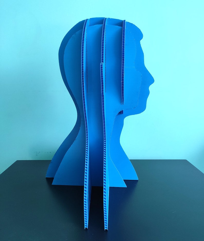 Face Mask Display Sculpture Laser Cut Vector File .AI .PDF .PLT .eps ...