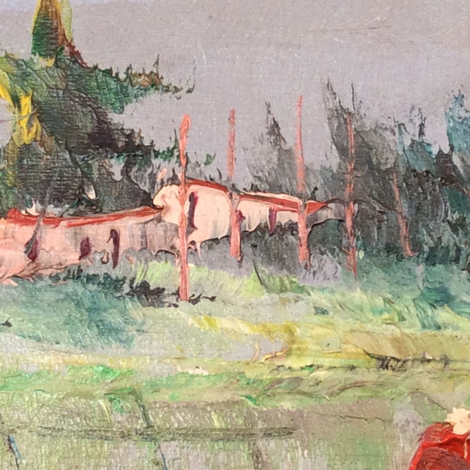 Oil on panel of Rizzo life on the farm magnificent | Etsy