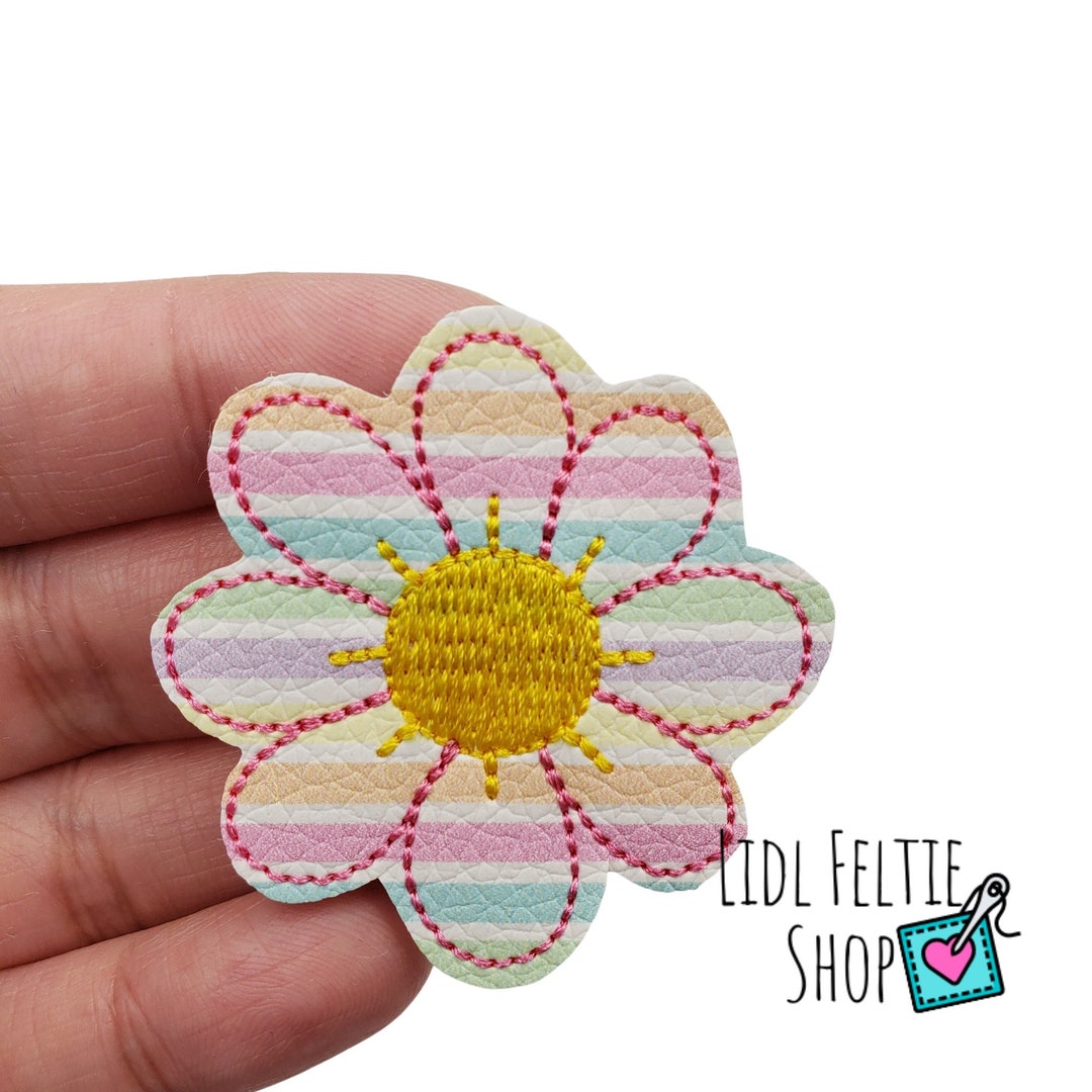 Pastel Stripe Daisy | Flower Felties | Daisy Felties | Feltie ...