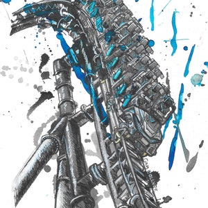 Velocicoaster A5 Print - Inspired by the Ride at Universal Studios ...