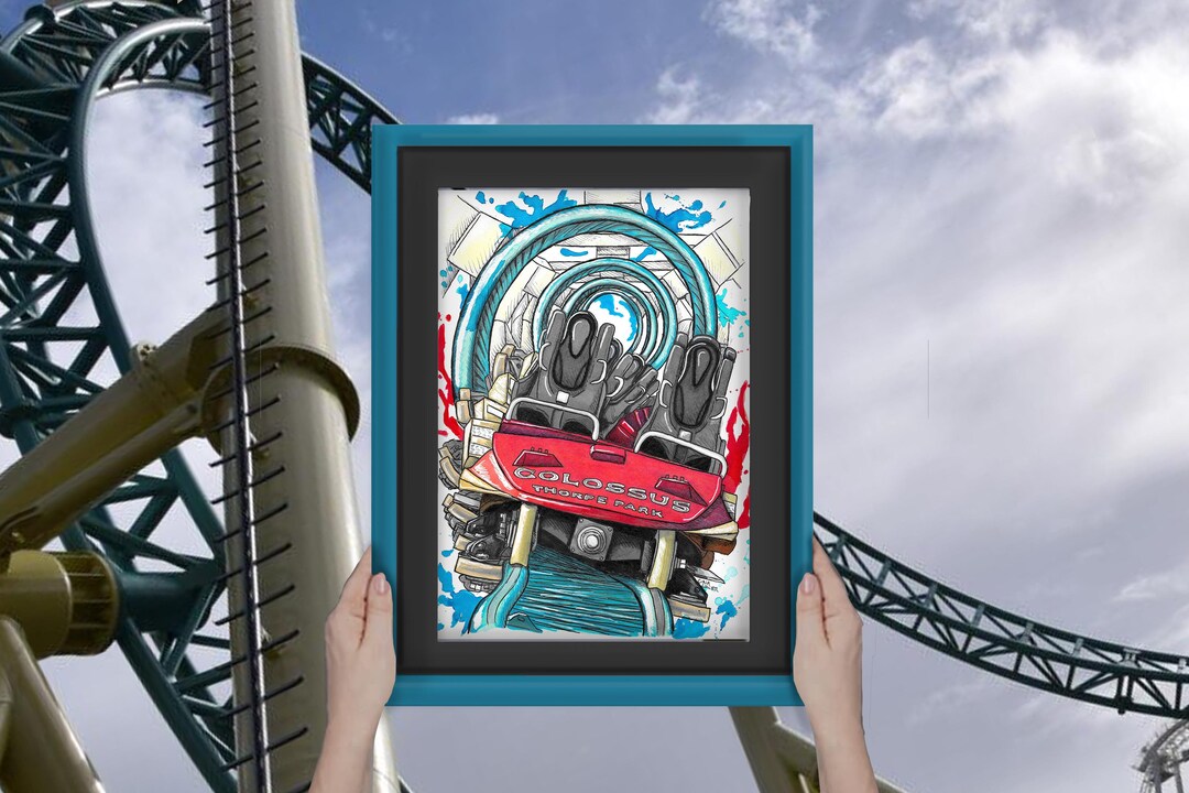 Colossus Inspired Artwork - A5 Art Print - Rollercoaster Watercolour ...