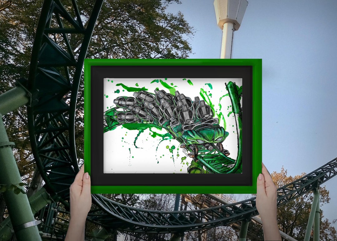 Helix Inspired Artwork - A5 Rollercoaster Watercolour Print Inspired by ...