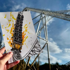 Hyperia Inspired Artwork - A5 Art Print or A3 Poster - Rollercoaster ...
