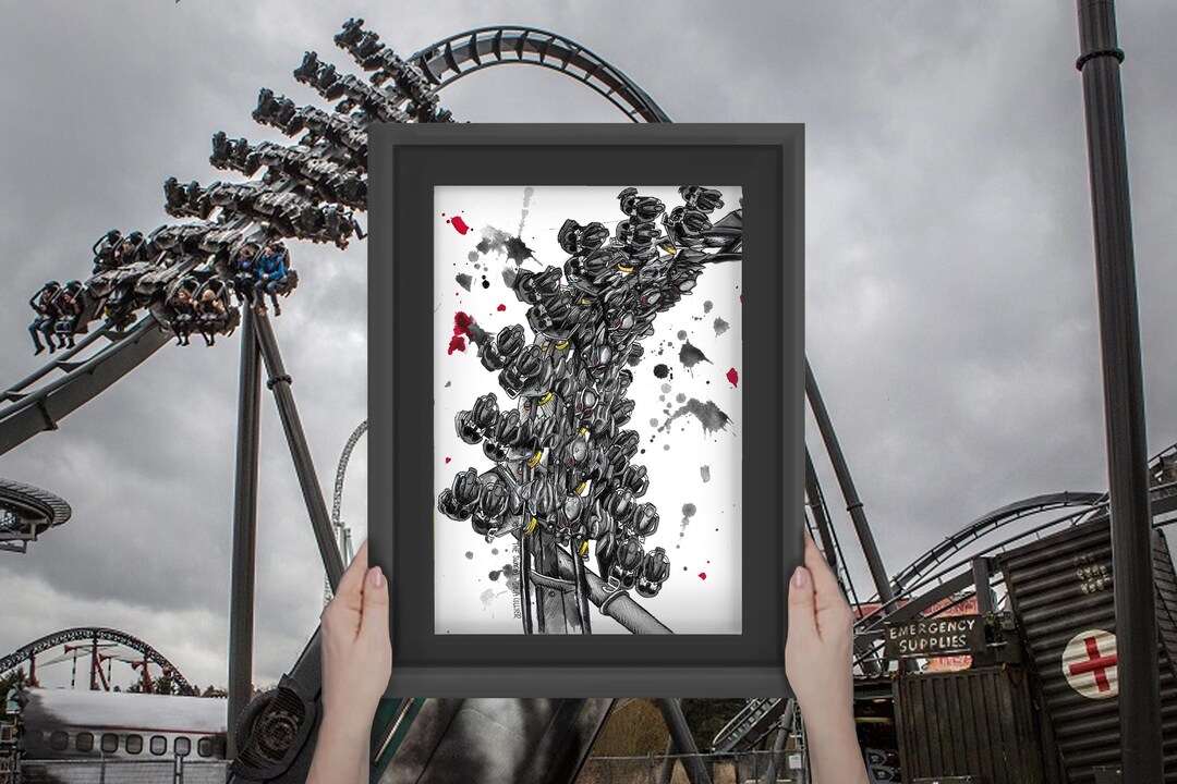 The Swarm Inspired Artwork - A5 Rollercoaster Watercolour Print ...