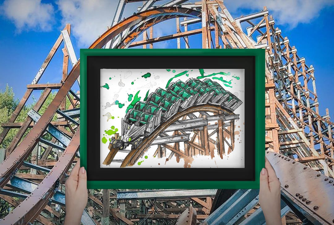 Untamed Inspired Artwork - A5 Art Print - Rollercoaster Watercolour ...