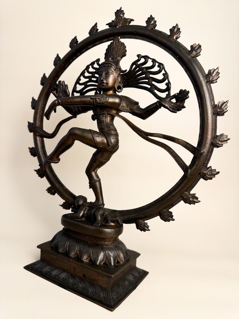 A Bronze Sculpture of Shiva Nataraja 32 Cm High/dancing Shiva Nataraja ...