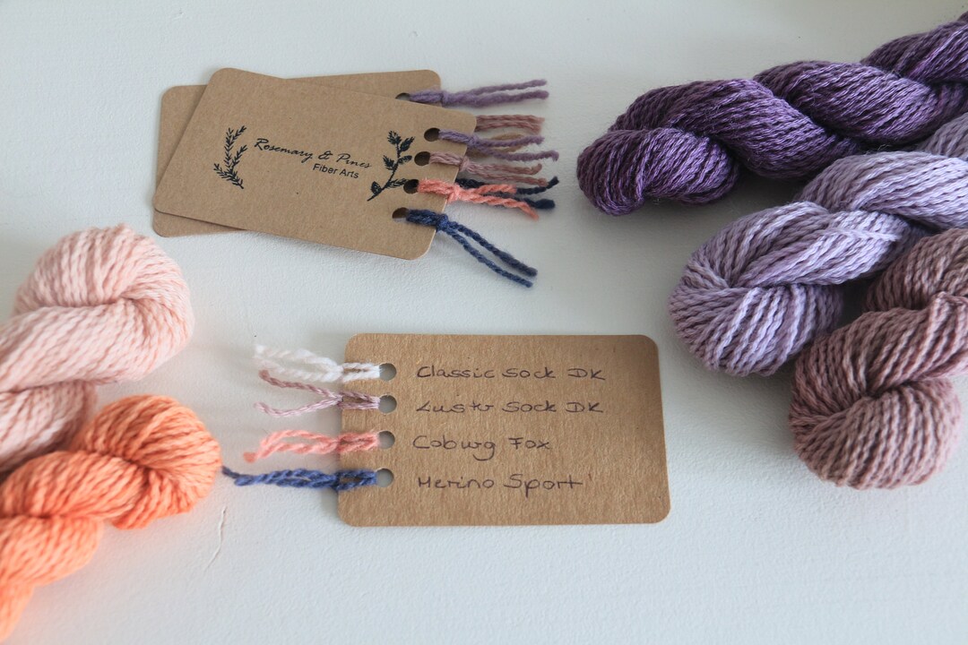 Fiber Cards With Yarn Samples of All Five Bases - Naturally Dyed ...